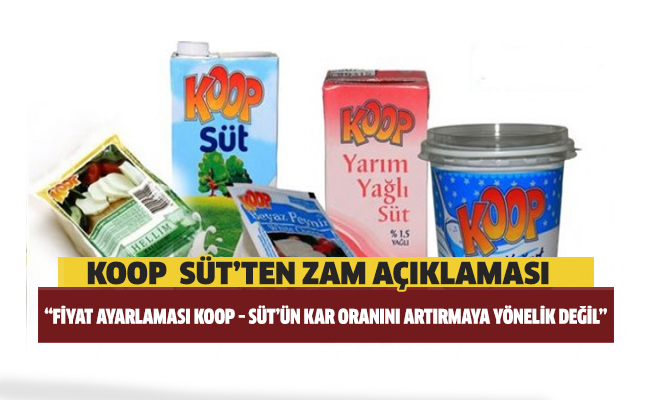Koop Süt'ten zam açıklaması - Gündem Kıbrıs Gazetesi - Kıbrıs Haber